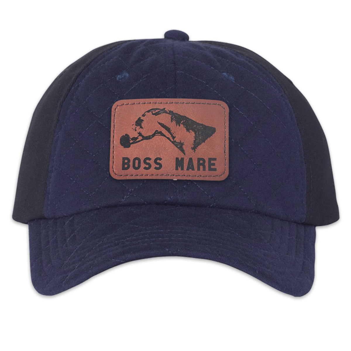 The Boss Mare Logo Patch Quilted Cap | Equestrian Creations