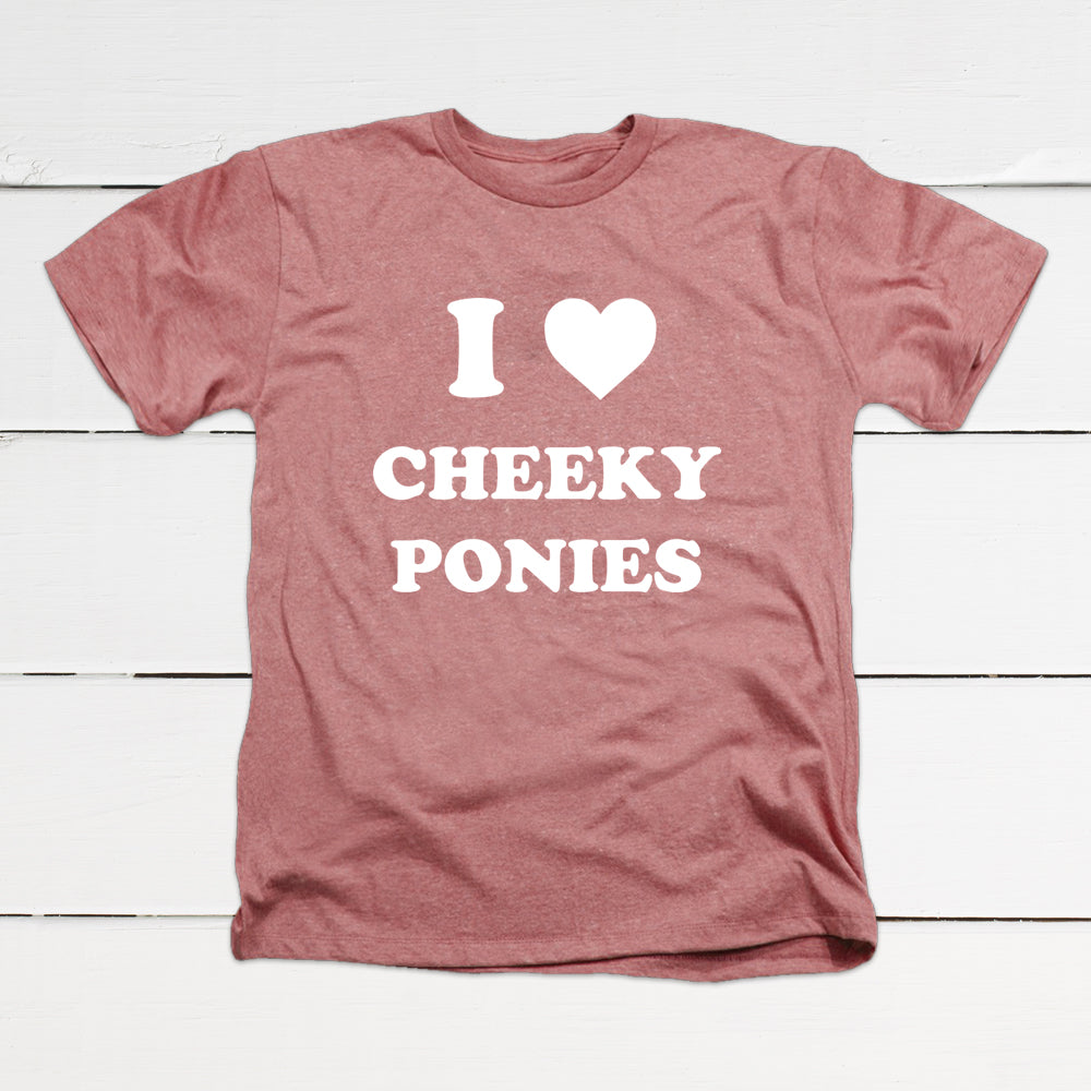 I Heart Cheeky Ponies Kids T-Shirt | Equestrian Creations